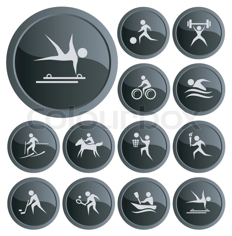 Sport button set | Stock vector | Colourbox