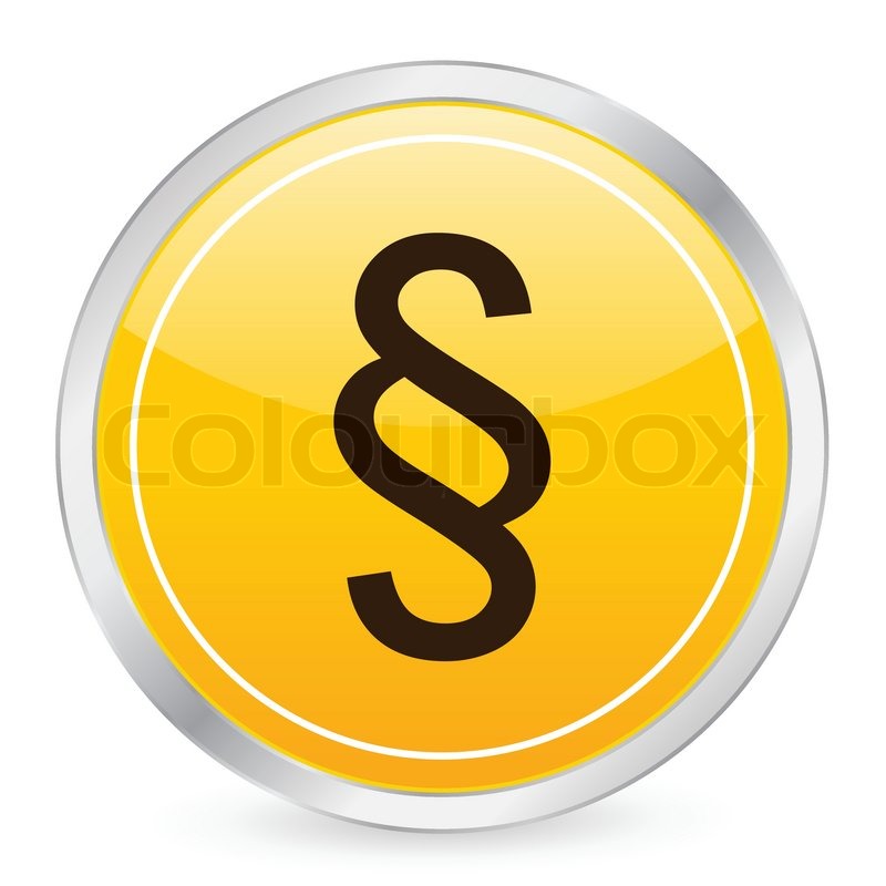 Paragraph symbol yellow circle icon on ... | Stock vector | Colourbox