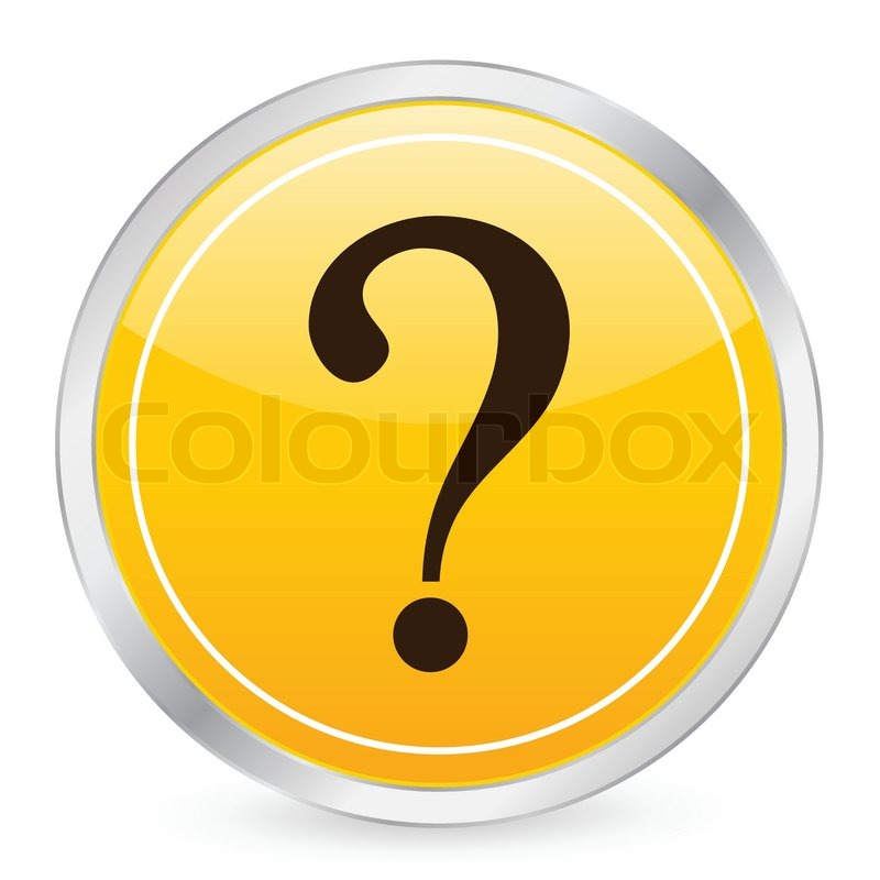 Fragende Mark gelber Kreis-Symbol | Stock-Vektor | Colourbox