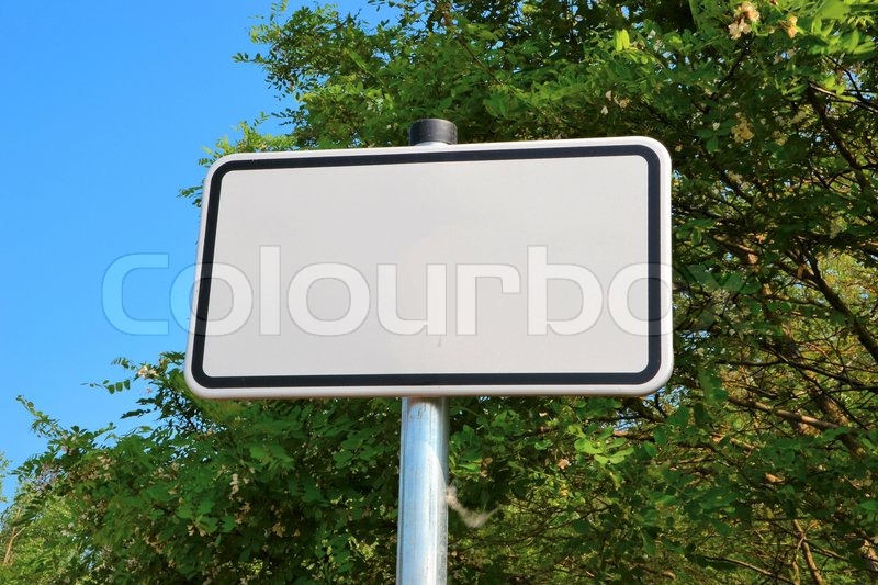 Leeres Straßenschild | Stock Bild | Colourbox