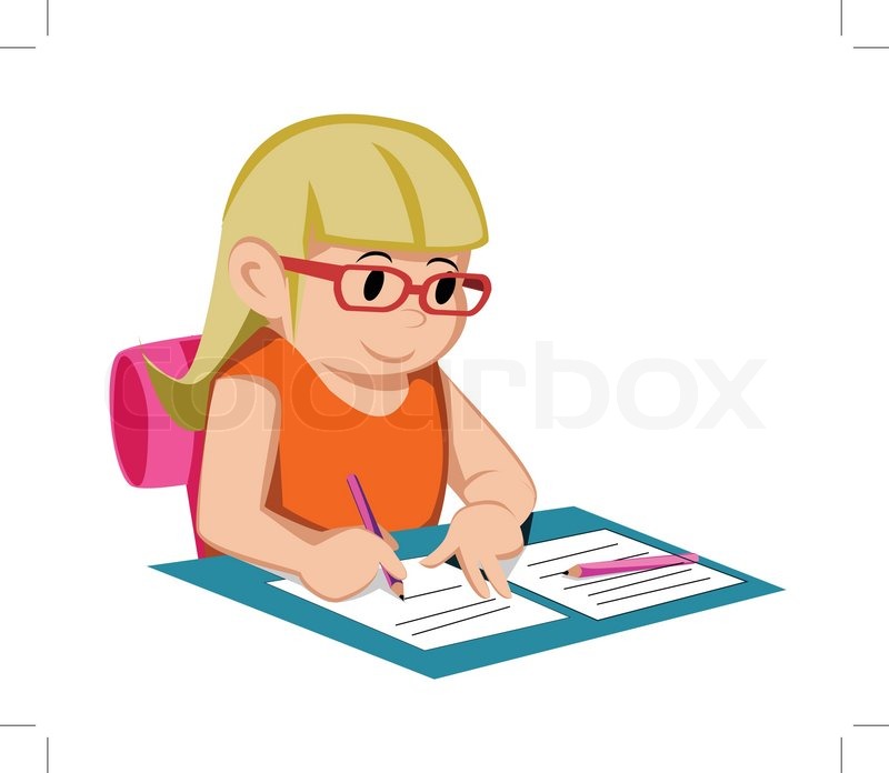 Girl learn | Stock vector | Colourbox Girl learn | Stock vector | Colourbox