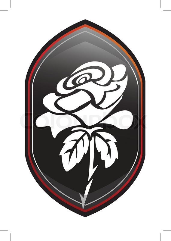 Rose romantic sign | Stock vector | Colourbox