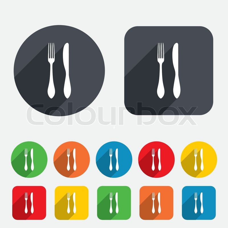 Schild-Symbol zu essen. ... | Stock-Vektor | Colourbox