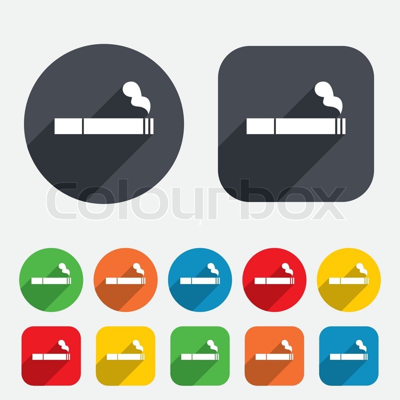 Rauchen-Schild-Symbol. Zigarette ... | Stock-Vektor | Colourbox