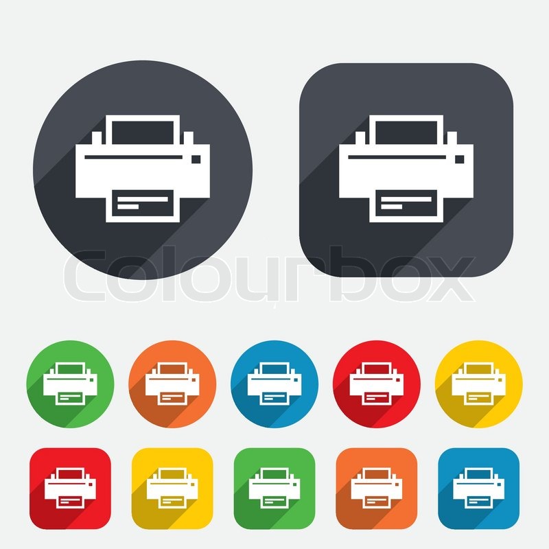 Print sign icon. Printing symbol. ... | Stock vector | Colourbox
