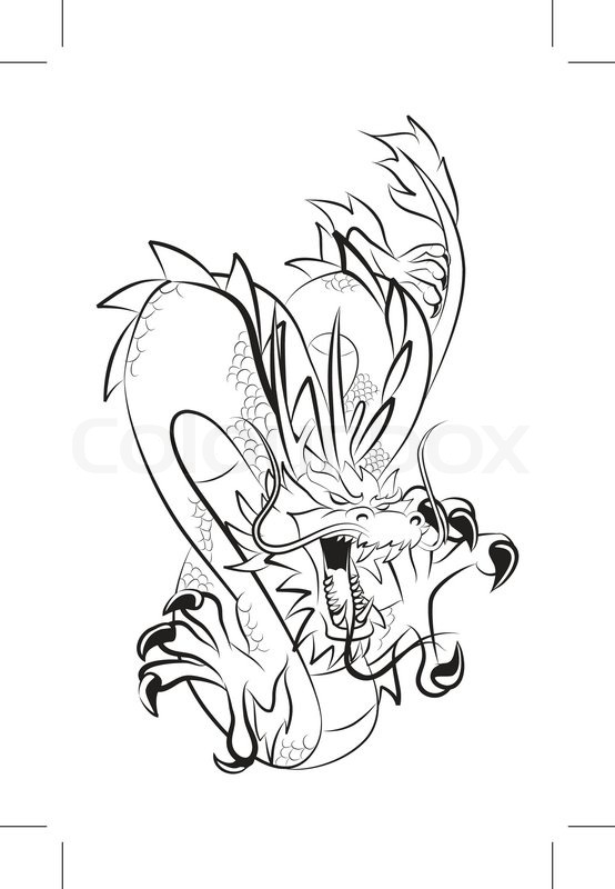 Dragon attack | Stock vector | Colourbox