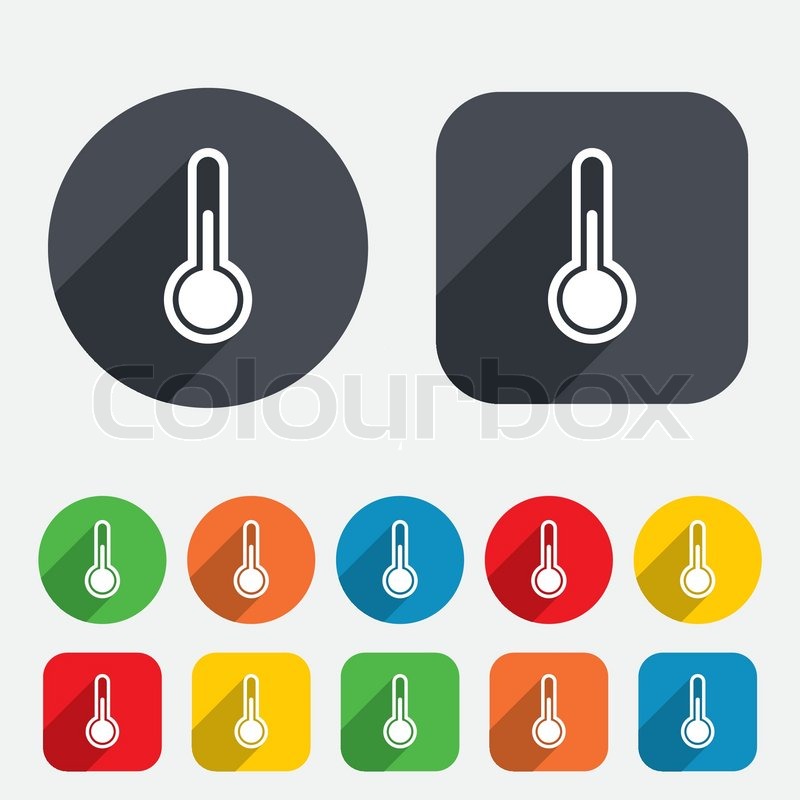 Thermometer sign icon. Temperature ... | Stock vector | Colourbox