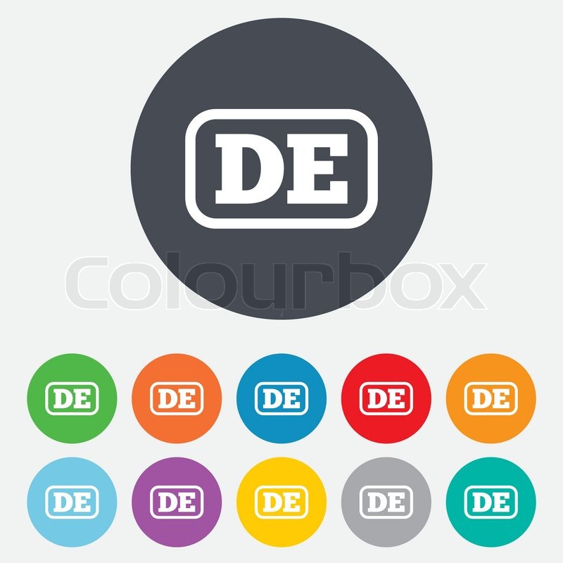 German language sign icon. DE ... | Stock vector | Colourbox