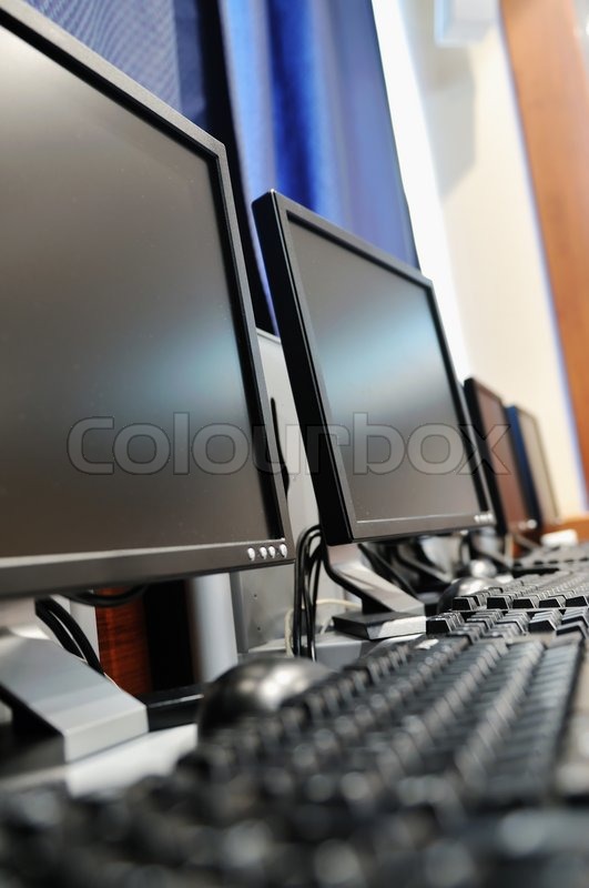 Brand new computer with tft monitor in ... | Stock image | Colourbox