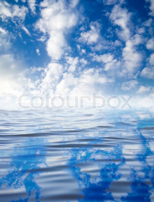 Clouds with reflection on water | Stock image | Colourbox