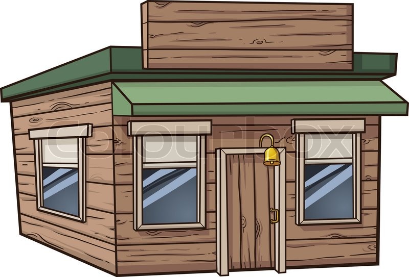Wooden store. Vector clip art ... | Stock vector | Colourbox