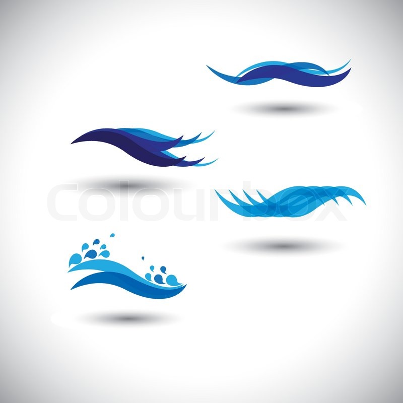 Water concept vector - set of flowing ... | Stock vector | Colourbox