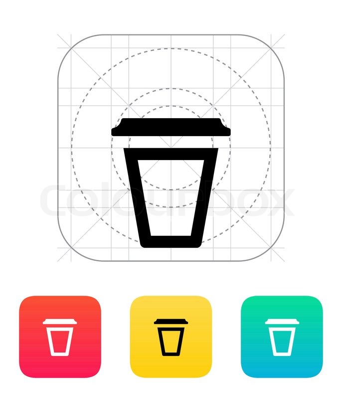 Empty plastic cup icon. Vector ... | Stock vector | Colourbox