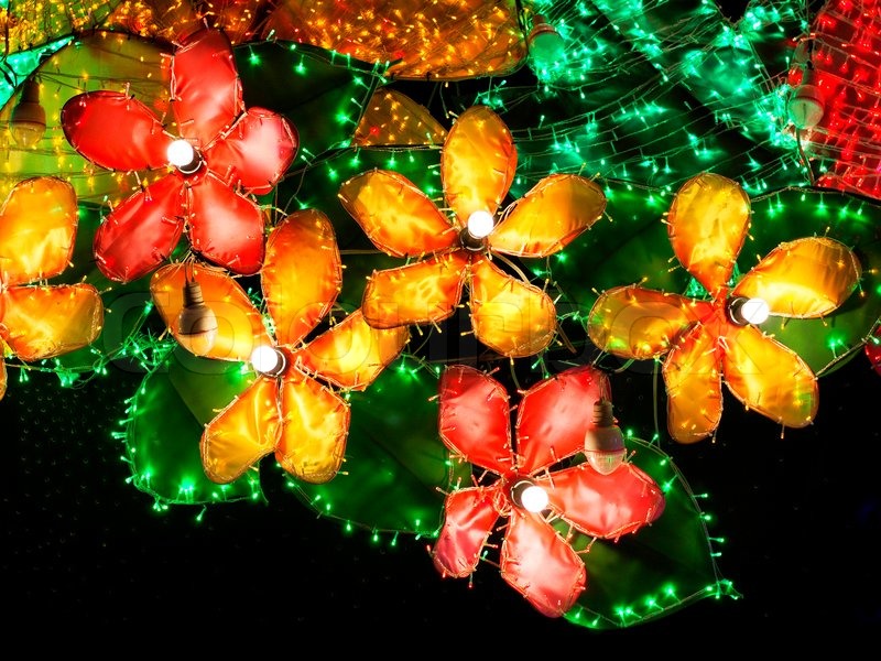 Flower light LED. decoration outdoors | Stock image | Colourbox