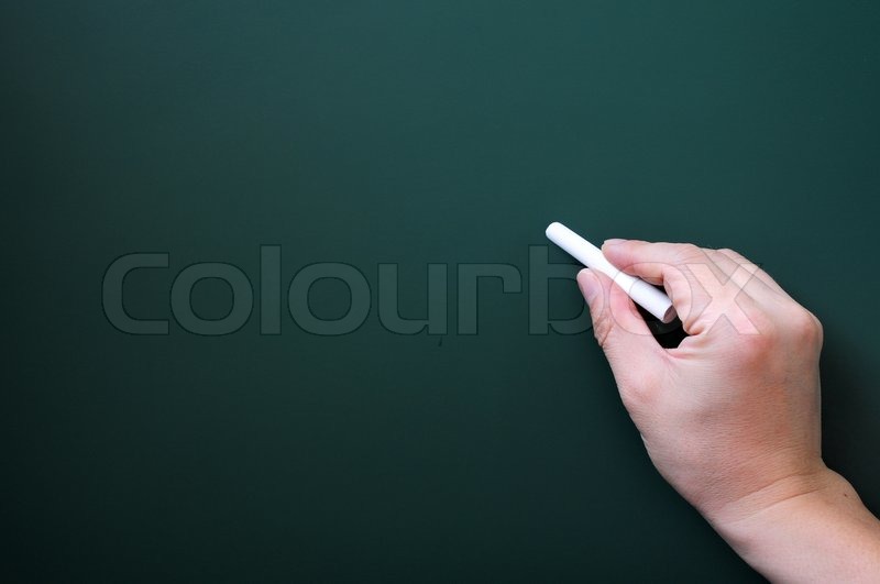 Blackboard / chalkboard. Hand writing ... | Stock image | Colourbox