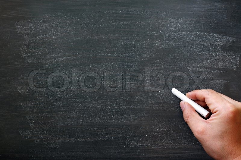 Hand Writing With Chalk