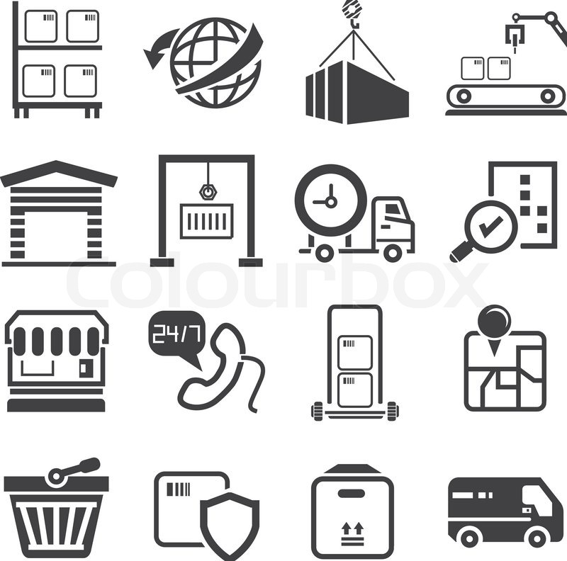 Shipping icons | Stock vector | Colourbox