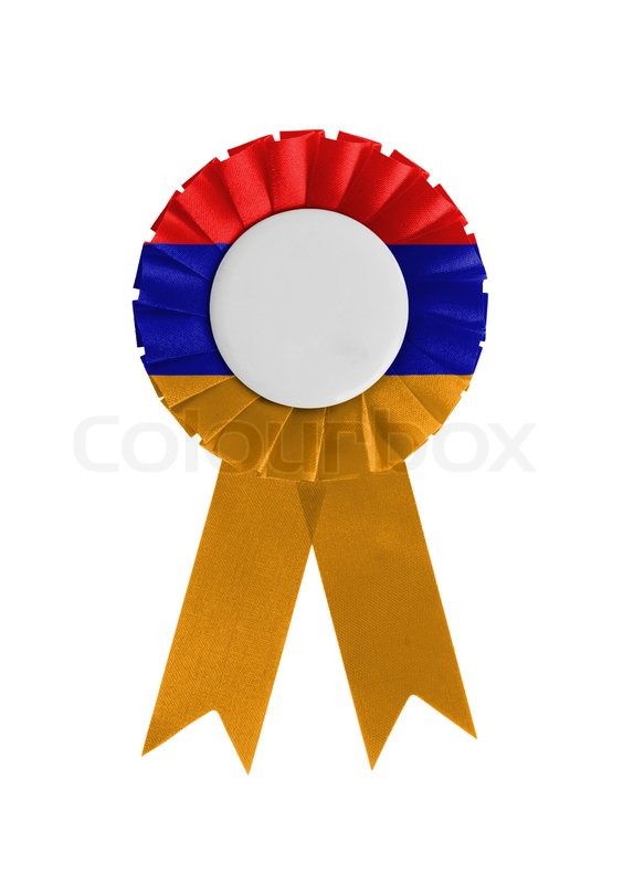 Award ribbon isolated on a white ... | Stock image | Colourbox