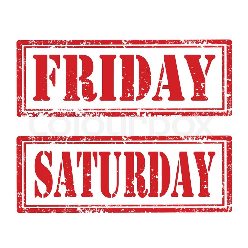 Grunge rubber stamps with text Friday ... | Stock vector | Colourbox