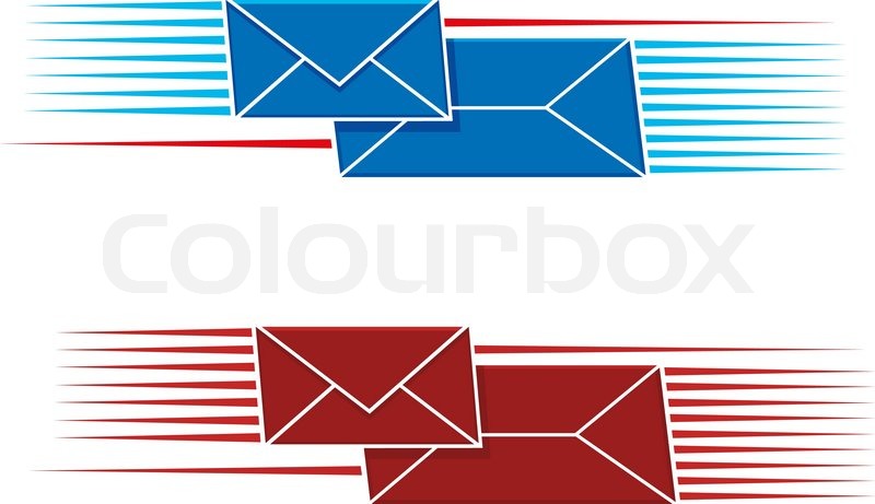 Two snail mail icons with two ... | Stock vector | Colourbox