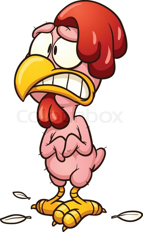 Plucked cartoon chicken. Vector clip ... | Stock vector | Colourbox