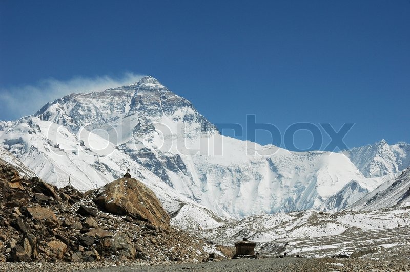 Scenery of Mount Everest in Tibet China | Stock image | Colourbox