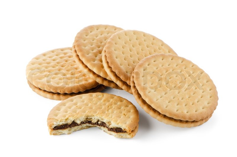 Sandwich biscuits with chocolate ... | Stock image | Colourbox
