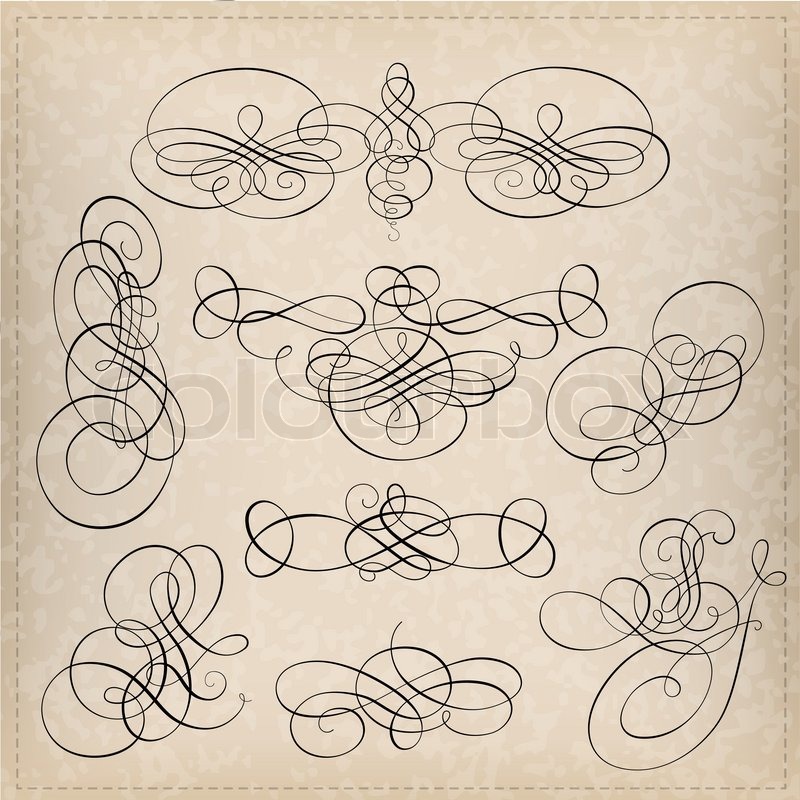 Set of calligraphy elemets | Stock vector | Colourbox