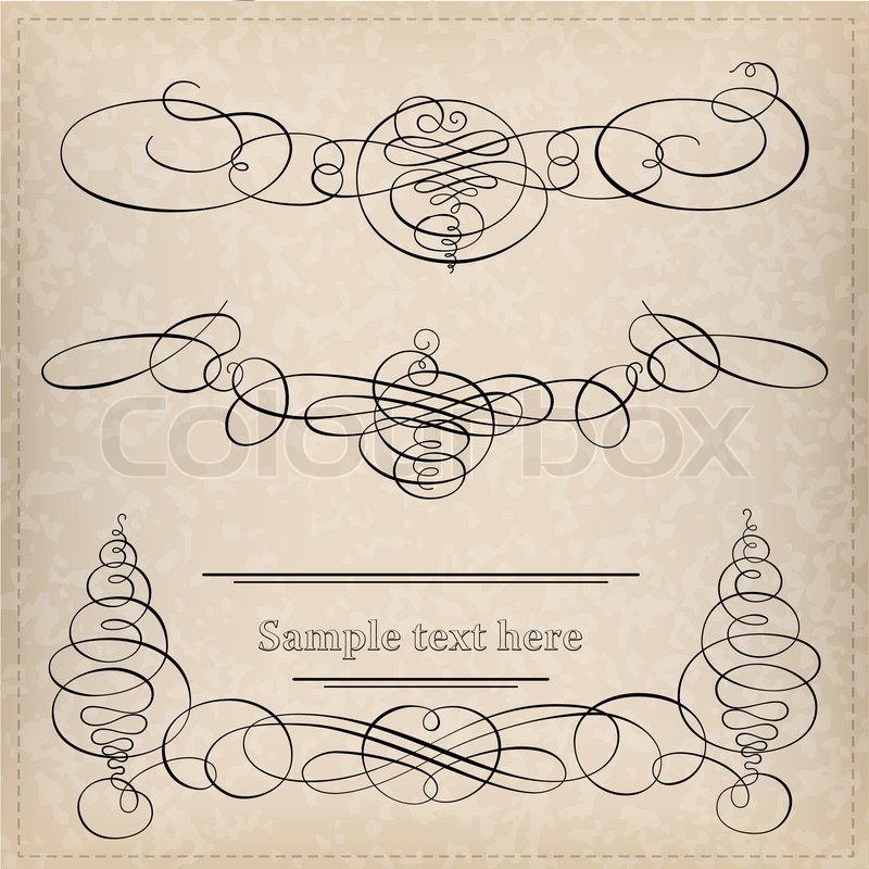 Set of calligraphy elemets | Stock vector | Colourbox