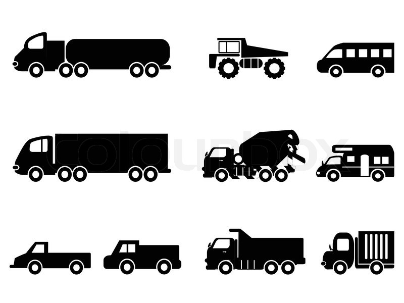 LKW Icons set | Stock-Vektor | Colourbox