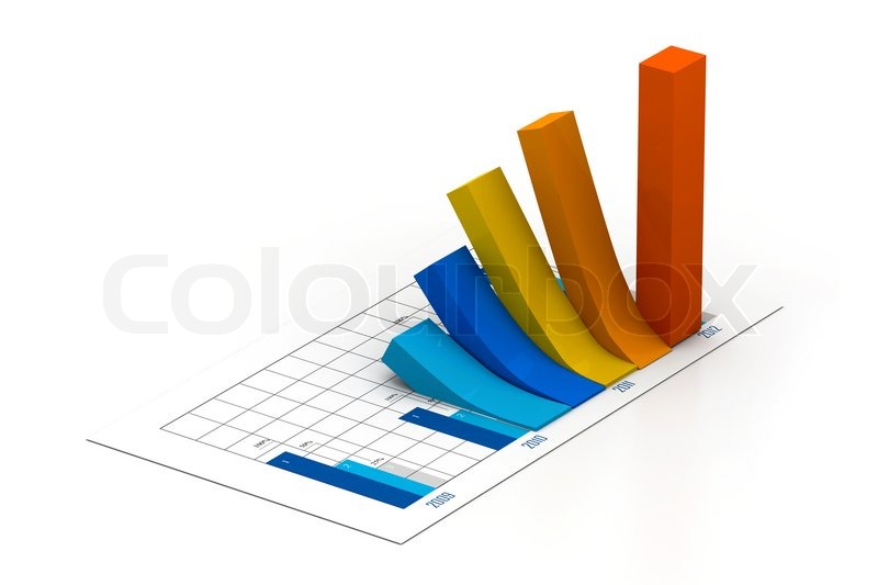 Business Graph mit Wachstums-chart | Stock Bild | Colourbox