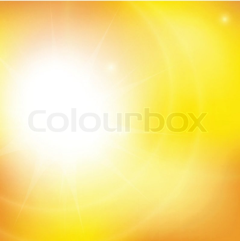Orange sunny background wiht summer ... | Stock vector | Colourbox