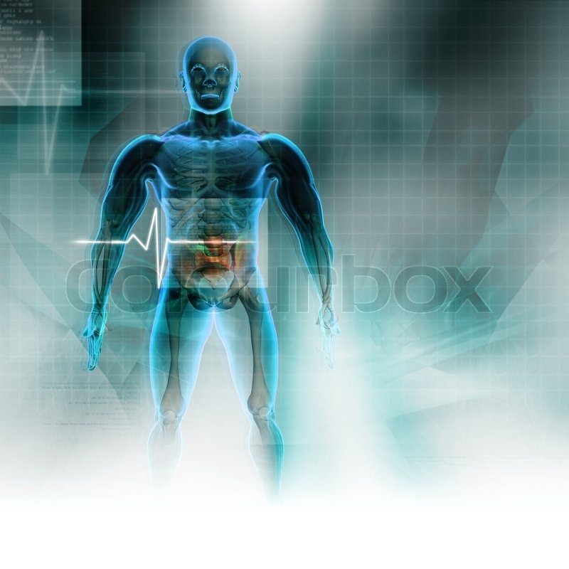 Human body in abstract digital design | Stock image | Colourbox