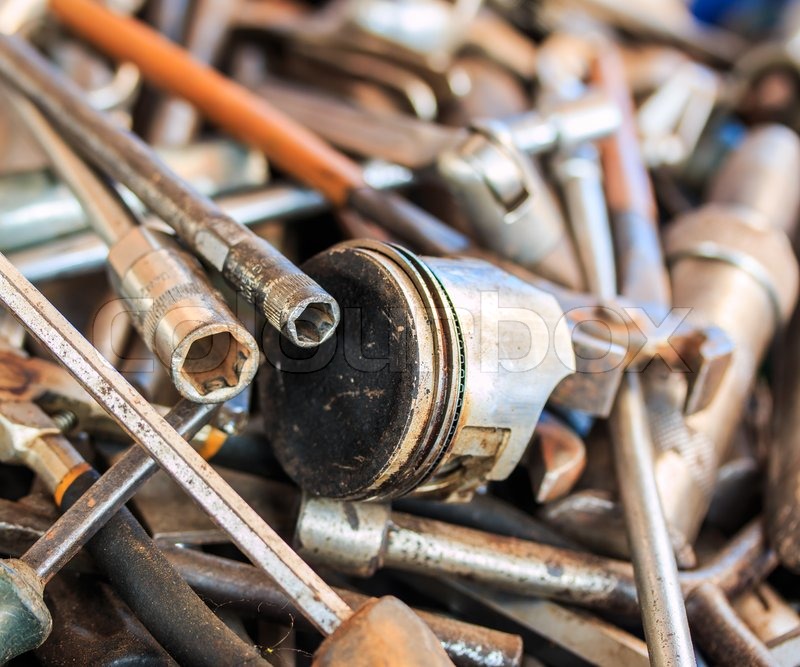 Motorcycle repair tools | Stock image | Colourbox