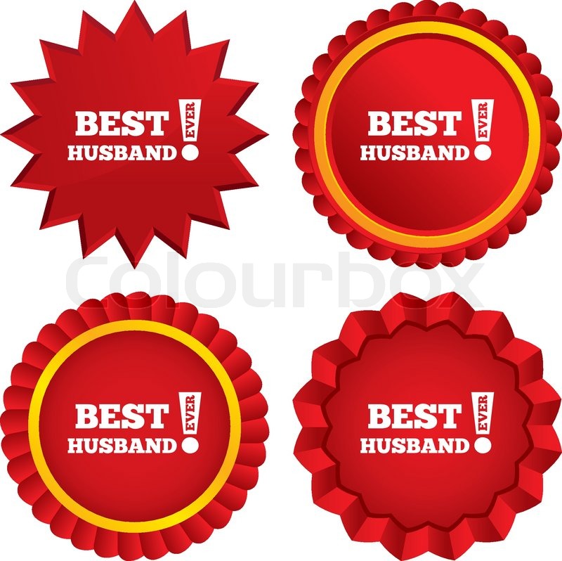 Best husband ever sign icon. Award ... | Stock vector | Colourbox