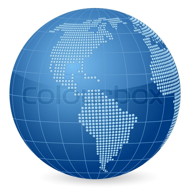 World globe formed by dots. Vector ... | Stock vector | Colourbox