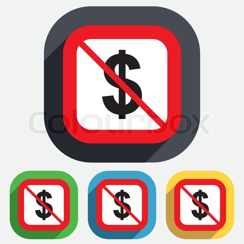 Not allowed Dollars sign icon. USD ... | Stock vector | Colourbox