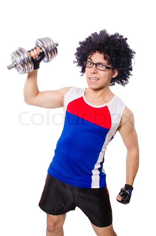 Funny Man Exercising