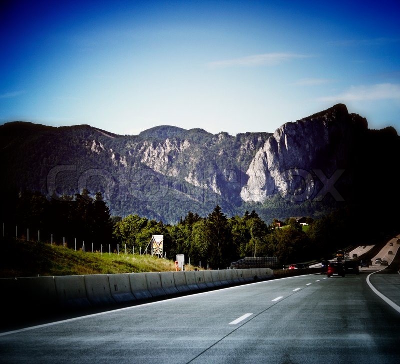 Car running on the highway | Stock image | Colourbox