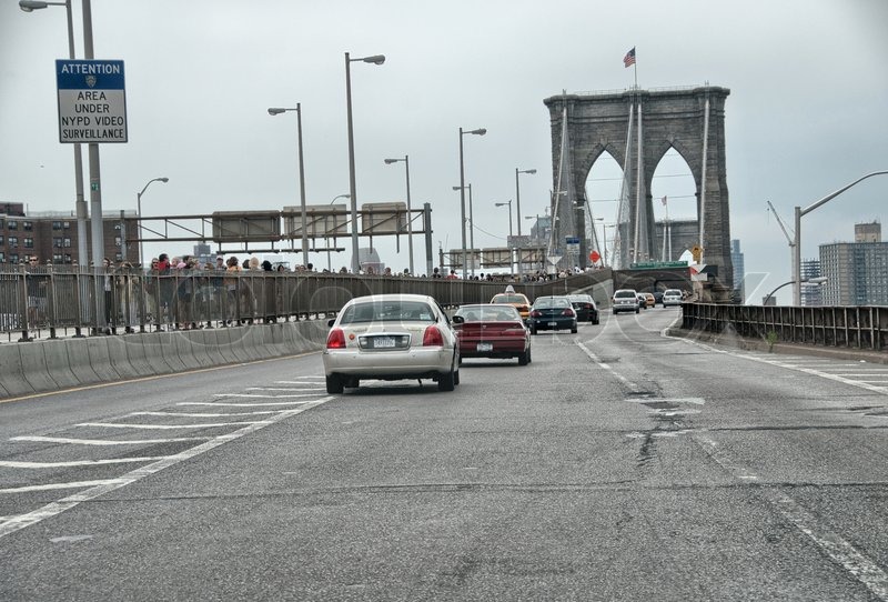 NEW YORK CITY - SEP 2: Cars approach ... | Stock image | Colourbox