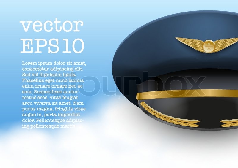 Background of Aviator Peaked cap of ... | Stock vector | Colourbox