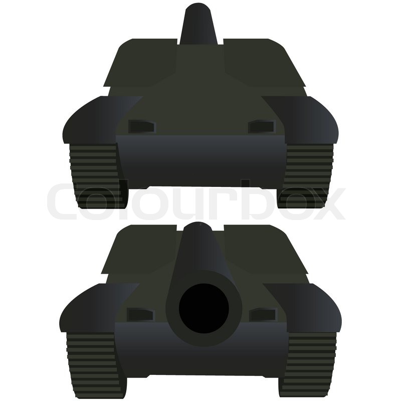 Tank front and back view. Vector ... | Stock vector | Colourbox