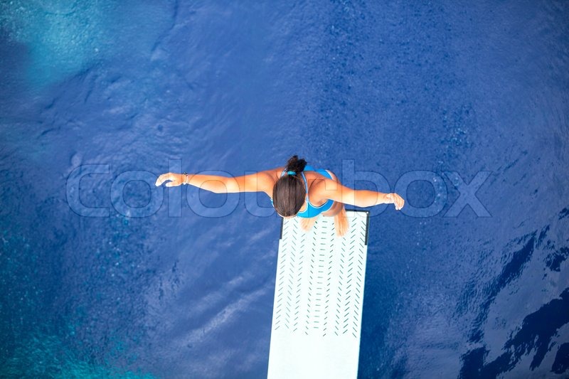 Springboard Diving Stock Image Colourbox