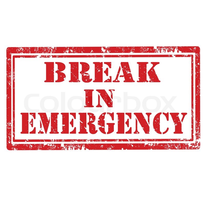 Grunge rubber stamp with text Break In ... | Stock vector | Colourbox