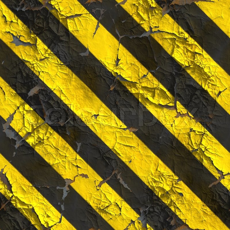 Weathered Warning Surface in the Yellow ... | Stock image | Colourbox