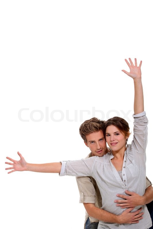 Couple on white background | Stock image | Colourbox
