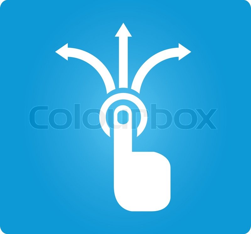 Distribution symbol blue button | Stock vector | Colourbox