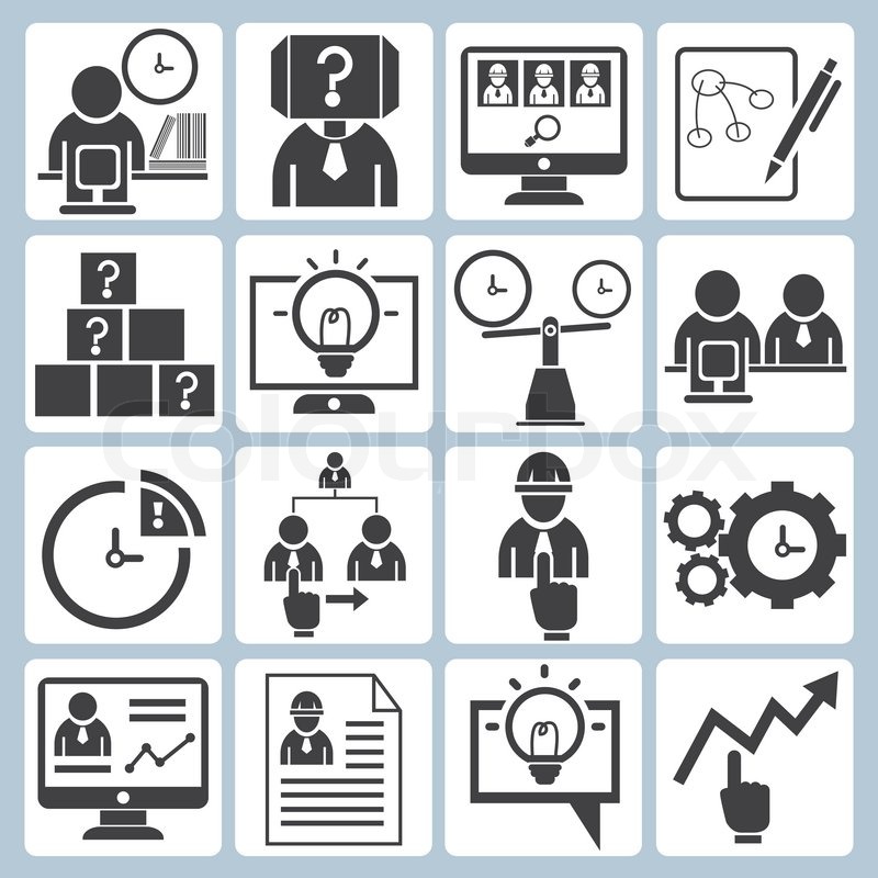 Legen Sie die Business-Lösung und ... | Stock-Vektor | Colourbox