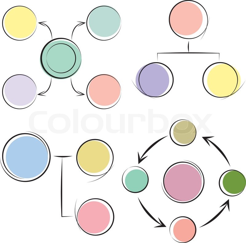 Colorful mind mapping, diagram ... | Stock vector | Colourbox