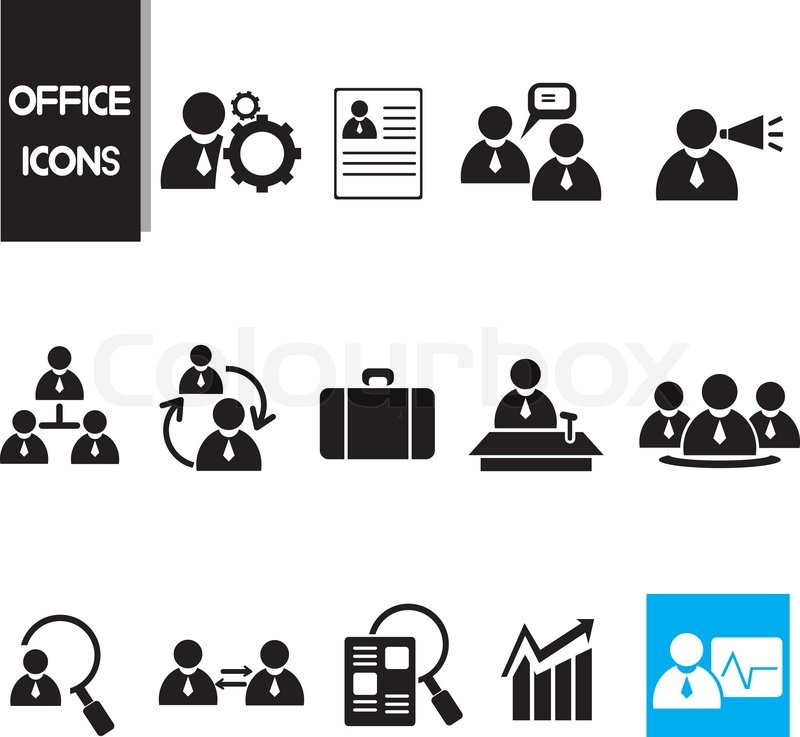Büro- und Personalmanagement Symbole ... | Stock-Vektor | Colourbox